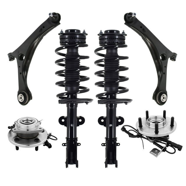 Set 6 Front Lower Control Arm-Wheel Hub-Quick Strut For 2011 Dodge ...