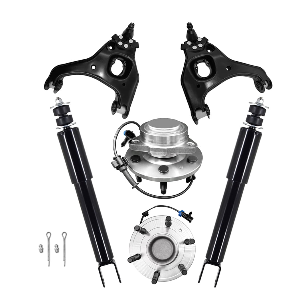 Set of 6 Front Upper Control Arm Ball Joint-Wheel Hub Bearing Assembly ...