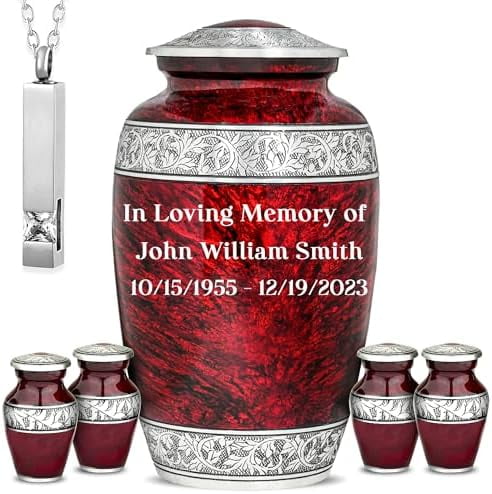 Set of 6 Funeral & Cremation Custom Urns for Human Ashes Adult Man ...