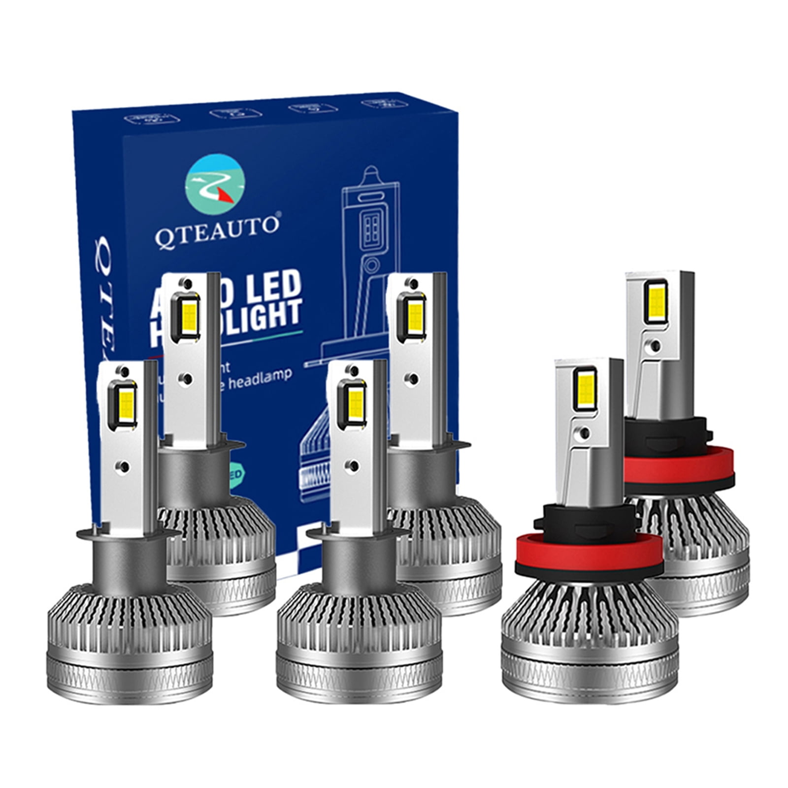 Set of 6 H1 H8/H9/H11 LED Super Bright Low Beam High Beam Fog Light 140W, Voltage 12V, Color ...