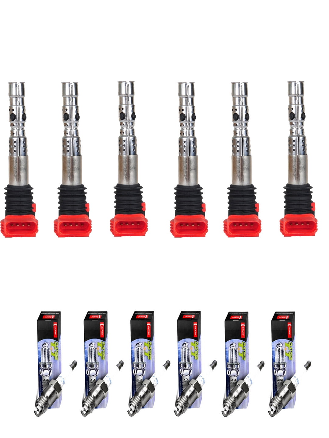 Set of 6 ISA Ignition Coils and 6 Denso Spark Plugs Compatible with ...