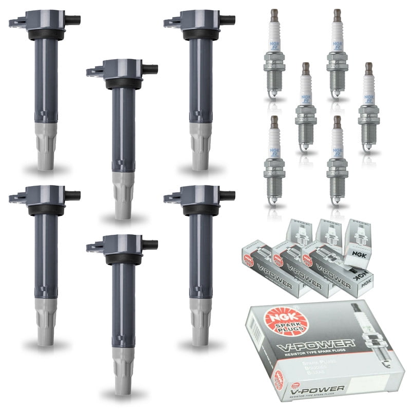 Set of 6 ISA Ignition Coils and 6 NGK Spark Plugs Compatible with 2006 ...