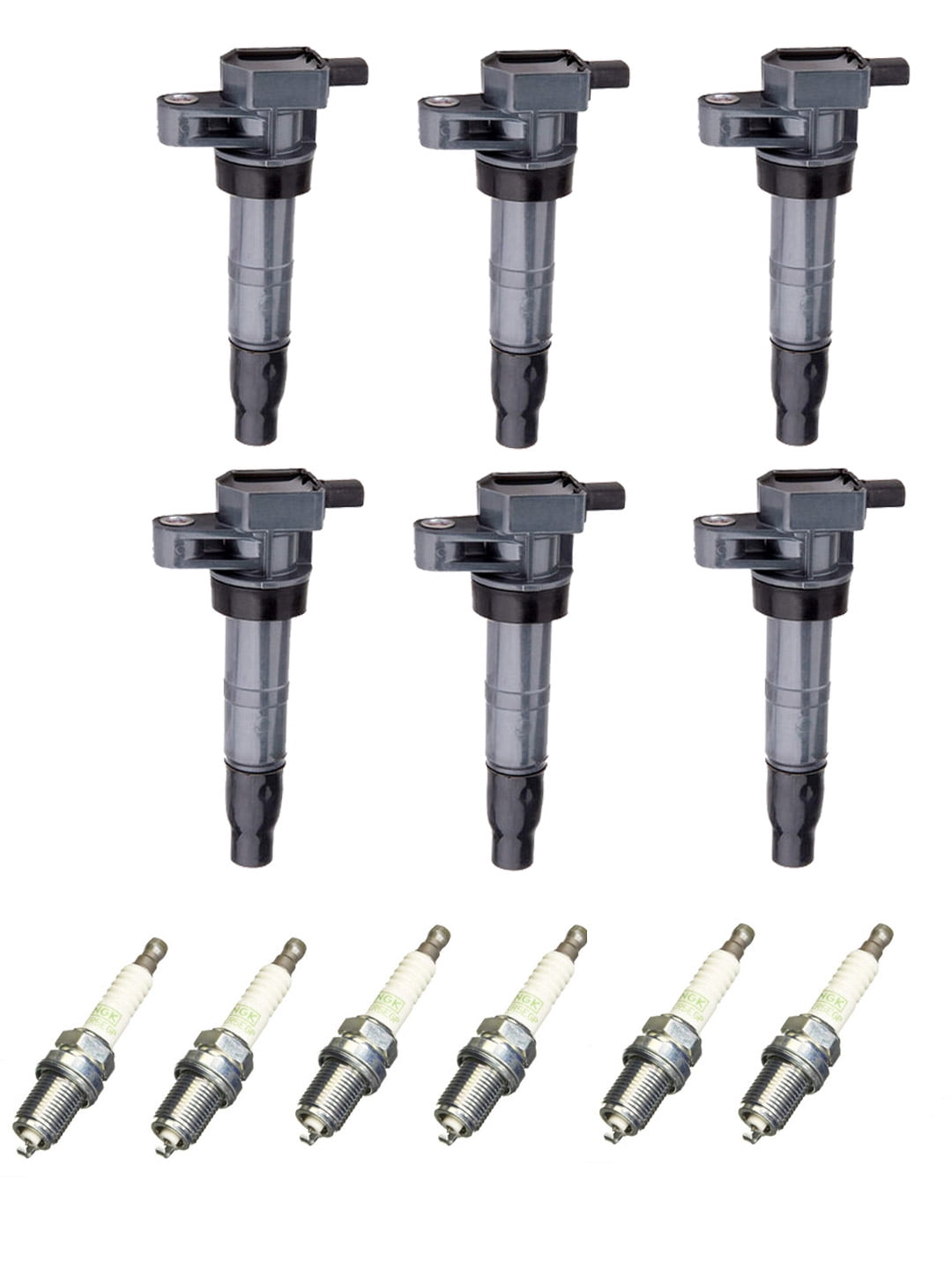 Set of 6 ISA Ignition Coils and 6 NGK Spark Plugs Compatible with 2010 ...