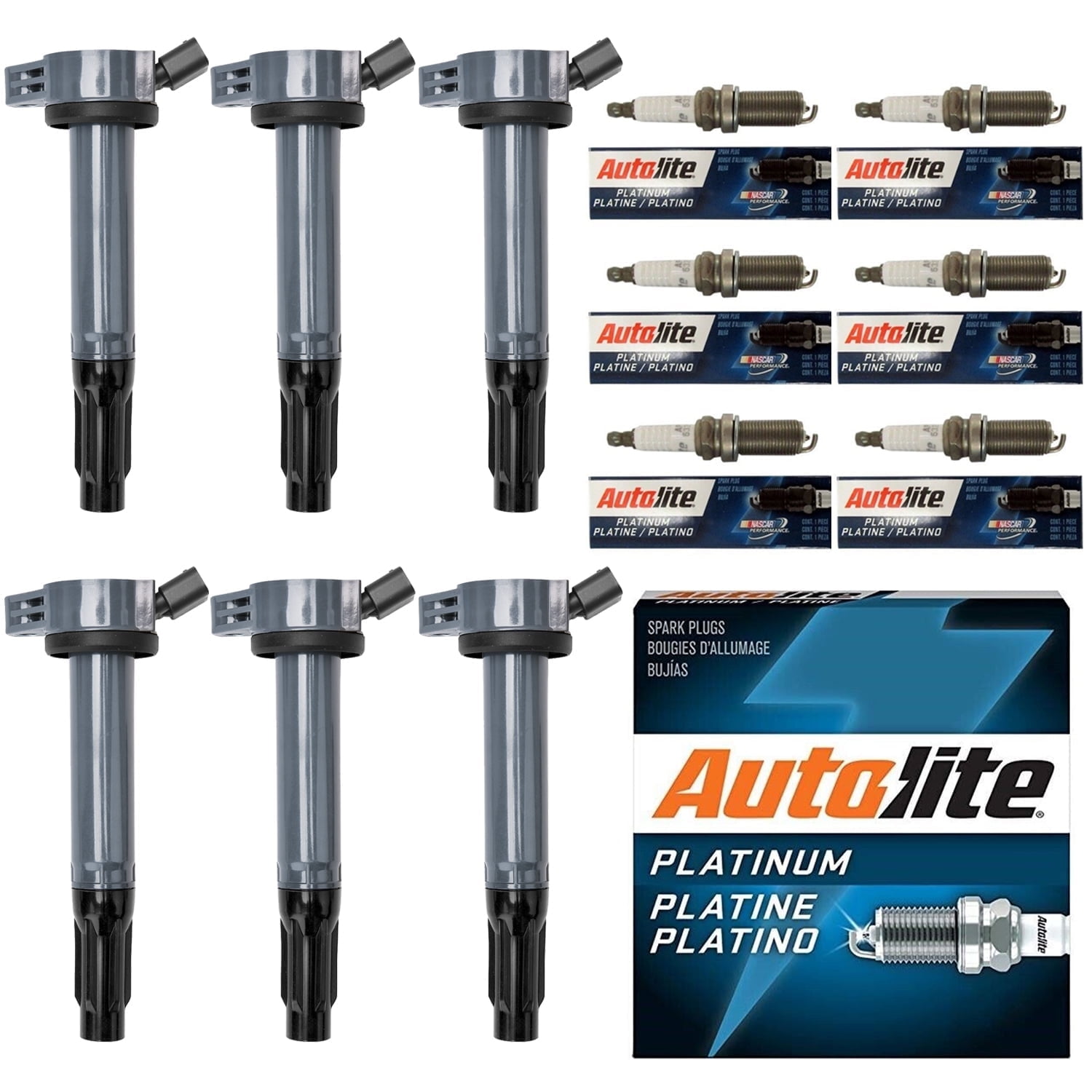 ISA Ignition Coils and Autolite Spark Plugs Kit for Toyota 2005-2016 ...