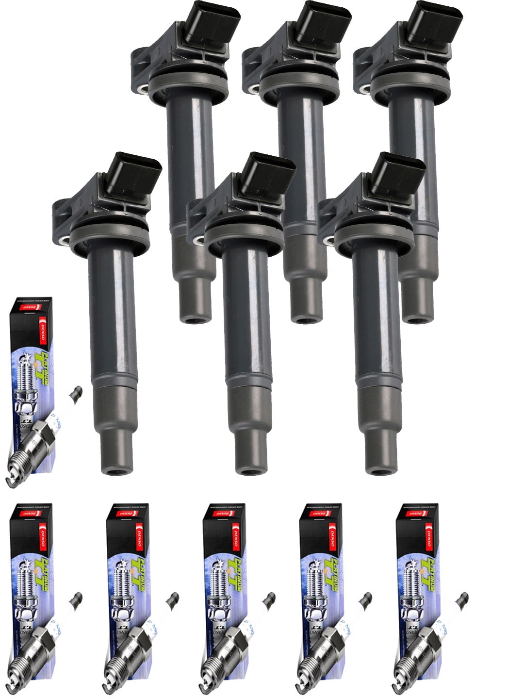 Set of 6 ISA Ignition Coils and 6 Denso Spark Plugs Compatible with ...