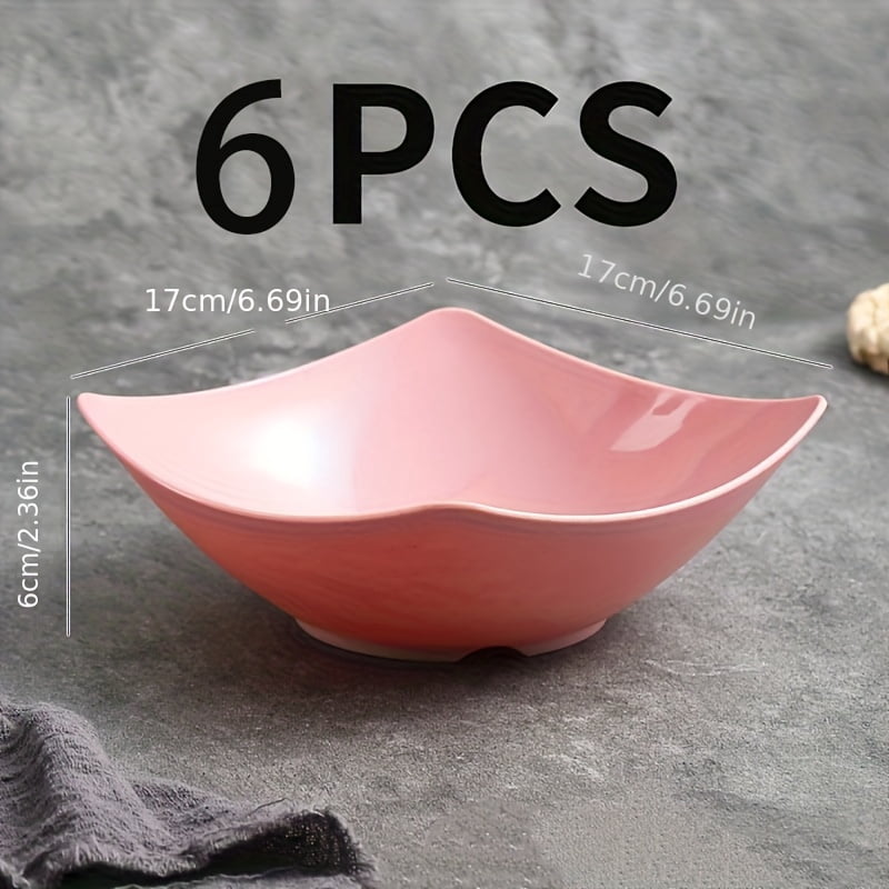 A Set of 6 Large Square Plastic Bowls, Perfect for Parties, These Bowls ...