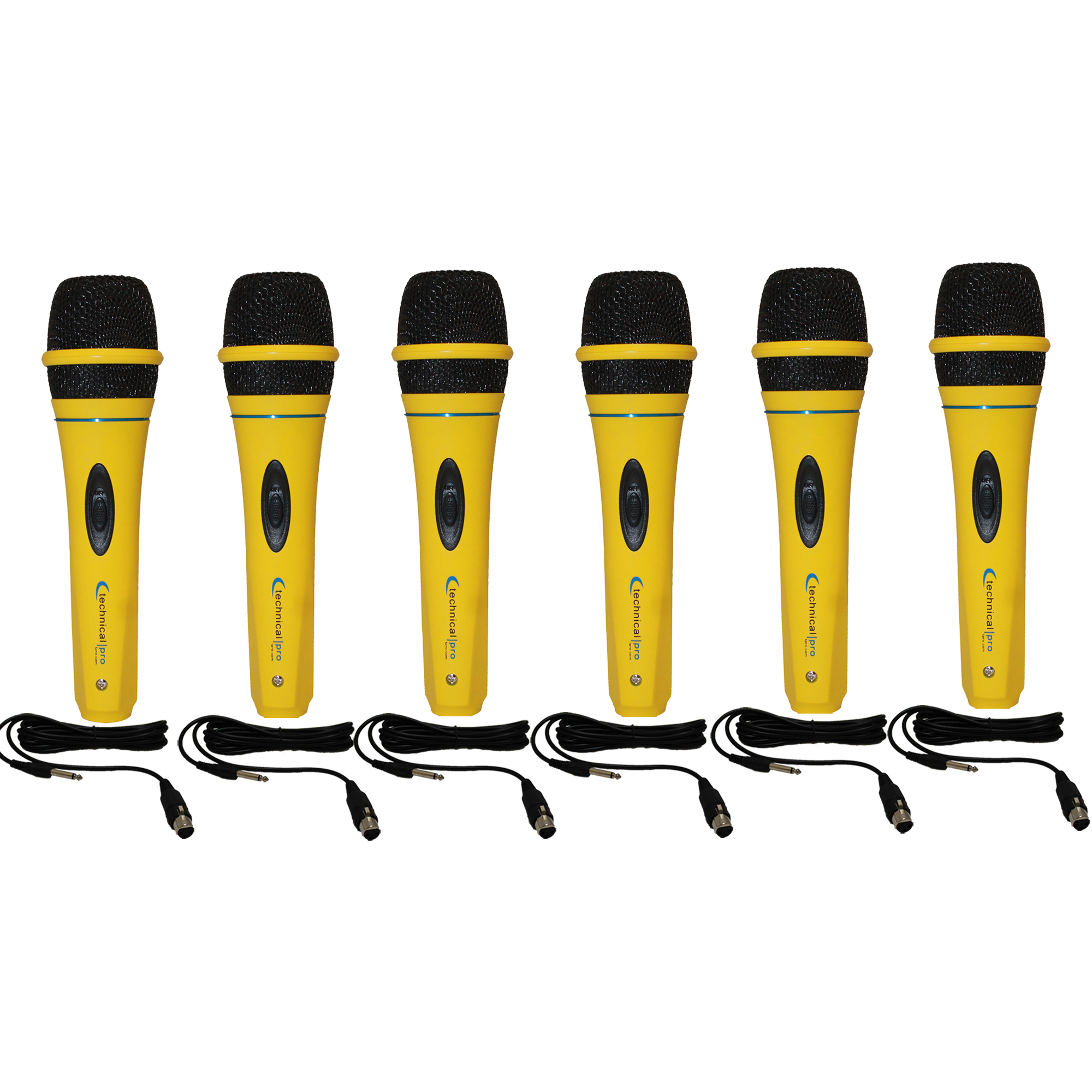 Set of 6 Professional Portable Microphone with Digital Processing ...