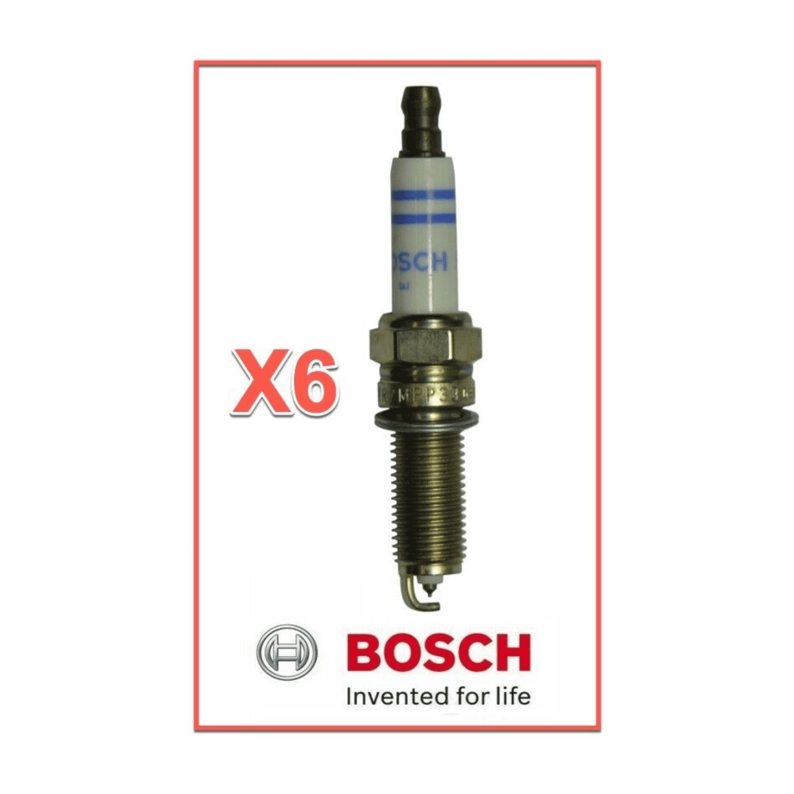 Set 6 Spark Plugs OEM Fine Wire Double Platinum Bosch Benz 0041594903 ...