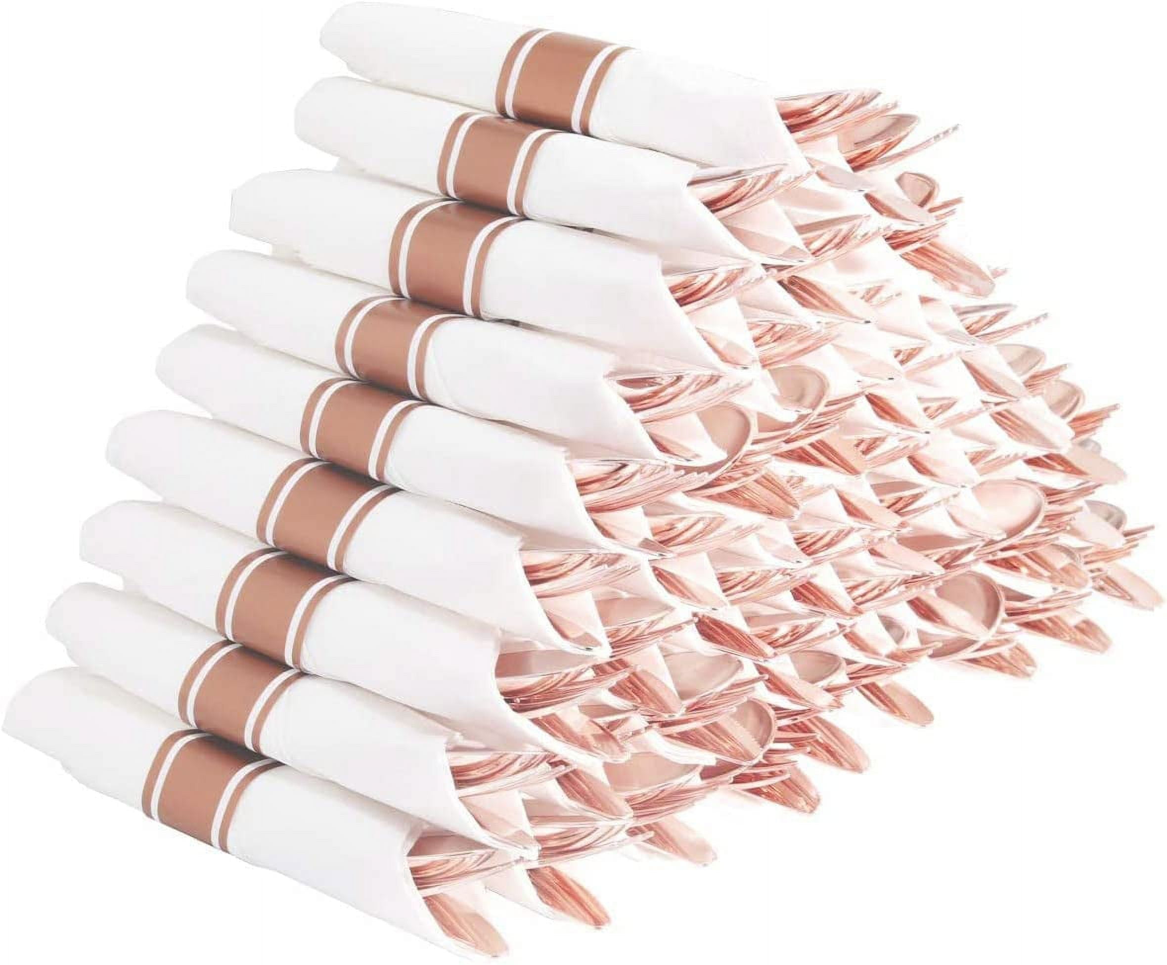 Set of 60 packs Rose Gold Silverware, Pre Rolled Silverware with Rose ...