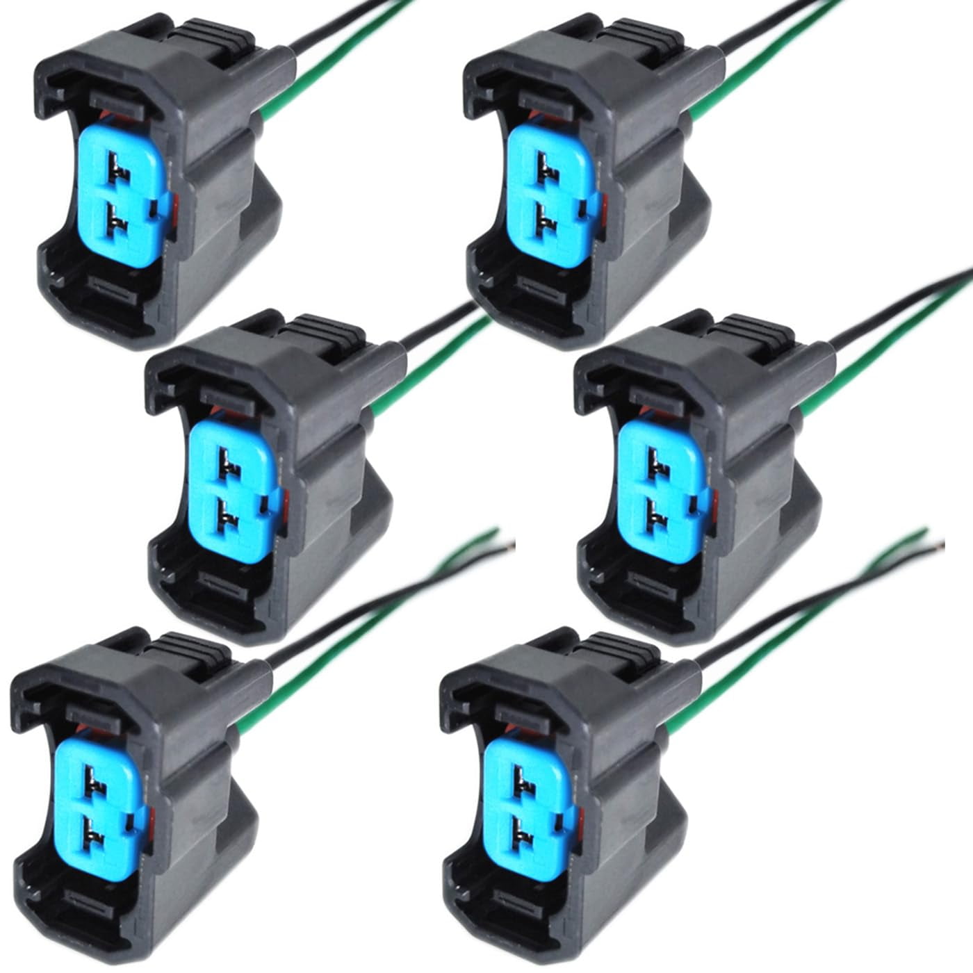 Set 6PC for Honda Fuel Injectors Connector Plug Harness Pigtail Wire ...