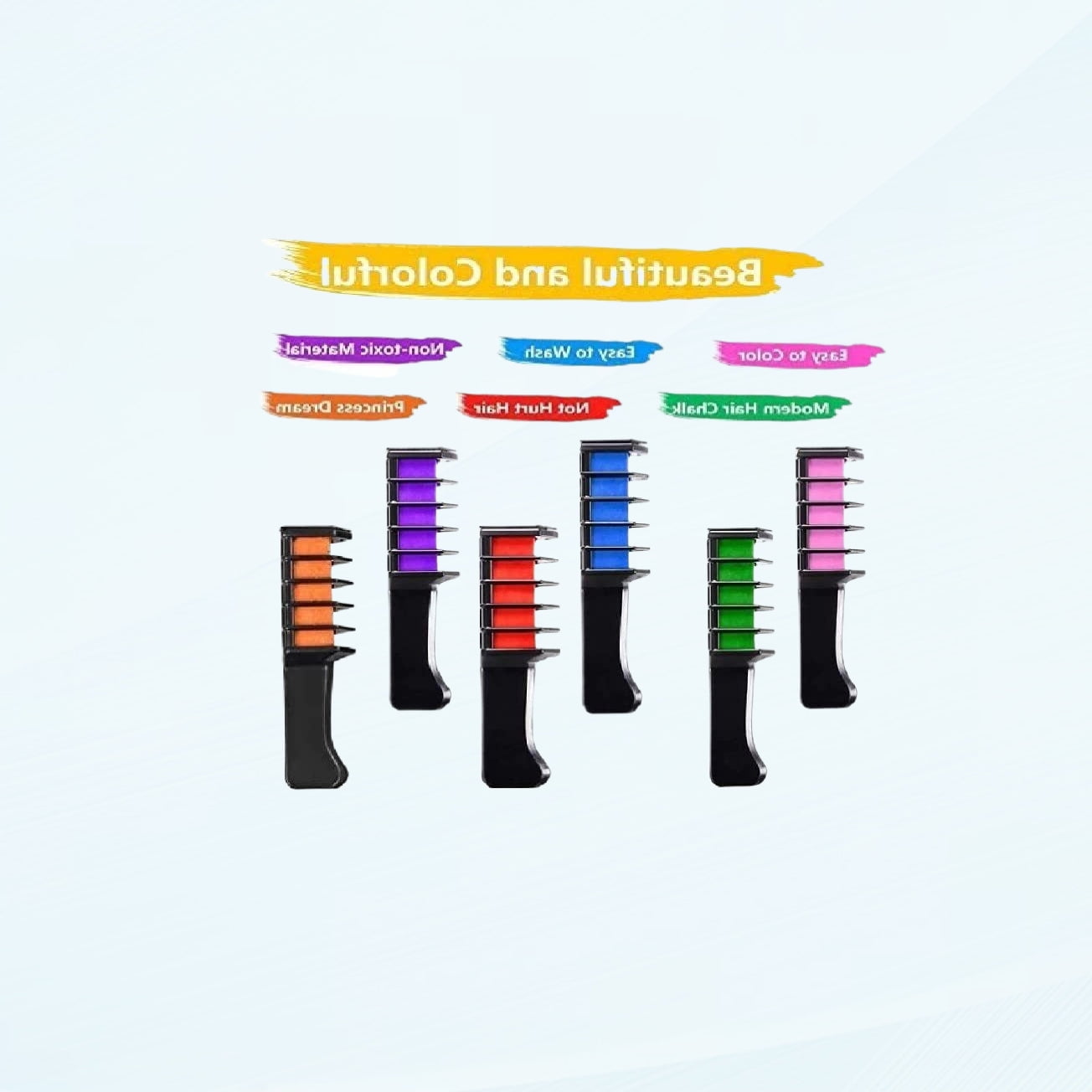 Set 6PCS Temporary Hair Color Chalk Comb for Girls Kids Gifts, Hair ...