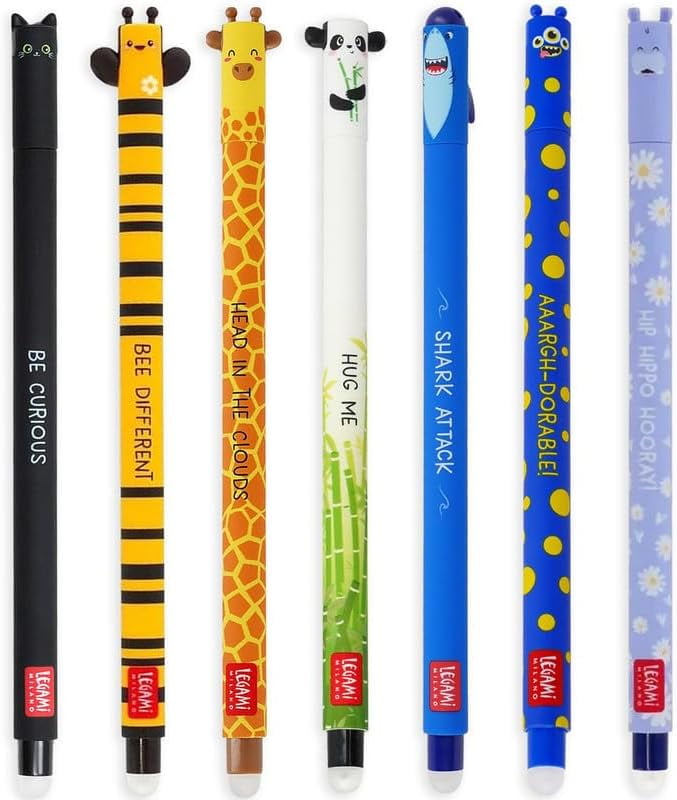 - Set of 7 Erasable Gel Pens with Thermosensitive Erase Ink, Range of ...