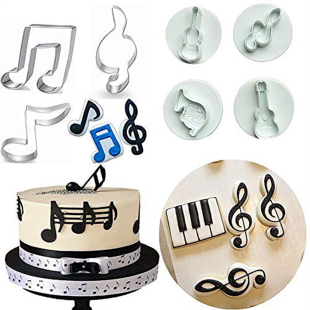 Set of 7 JeVenis Music Note Fondant Mold Musical Instruments Mold ...