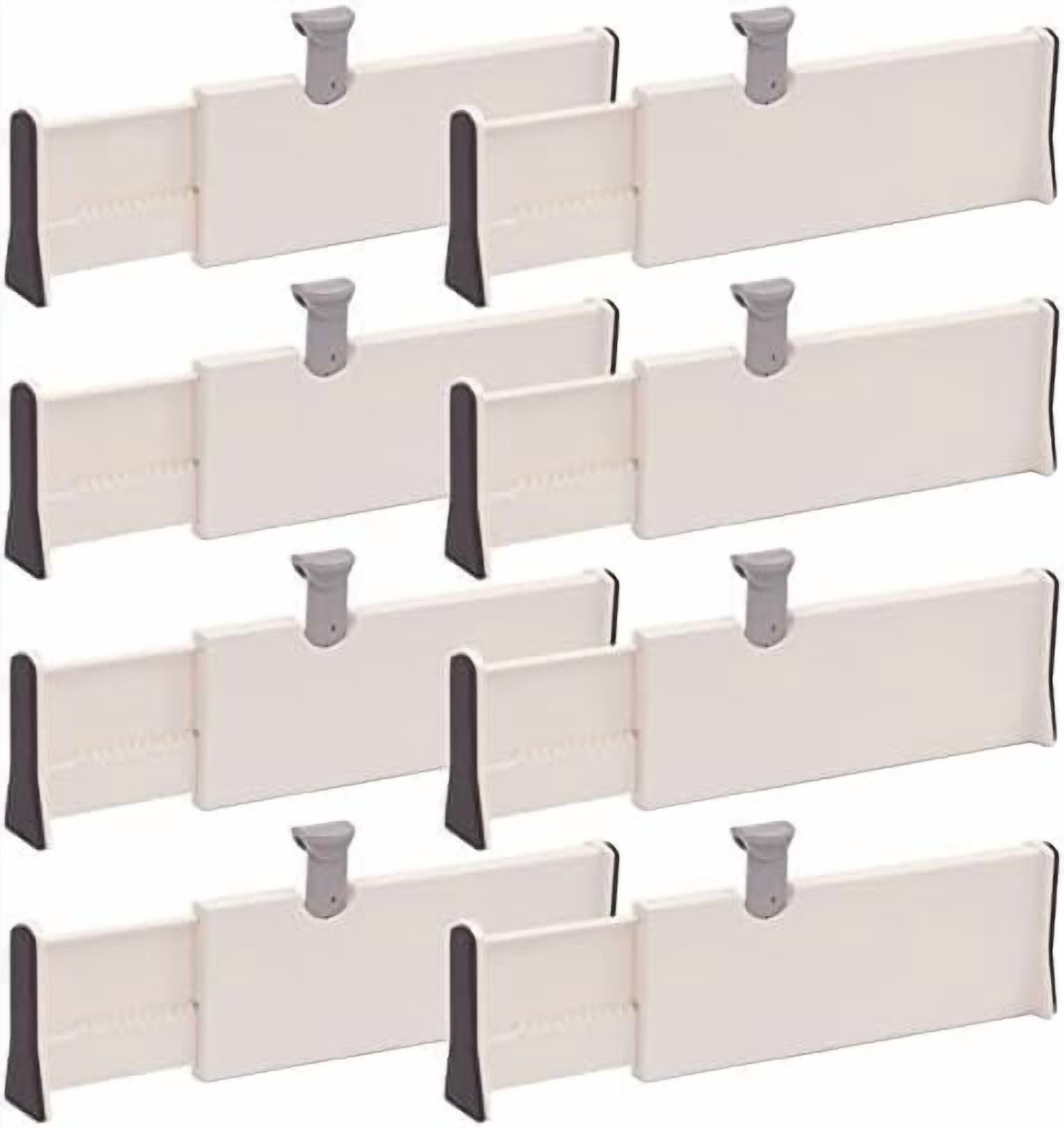 Set of 8 Adjustable Drawer Dividers Organizer Separators Plastic ...