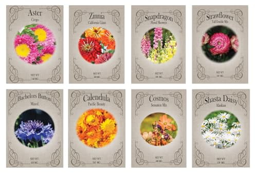 Set of 8 Cut Flower Garden Seed Mix – Grow Stunning Blooms for Bouquets & Floral Arrangements ...