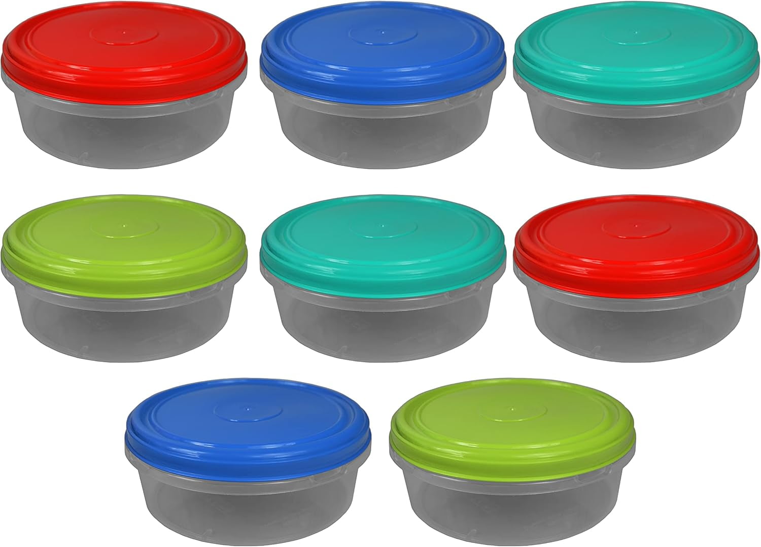 Set of 8 Food Storage Containers - 8.5" DIA Interior Storage - Cookie ...