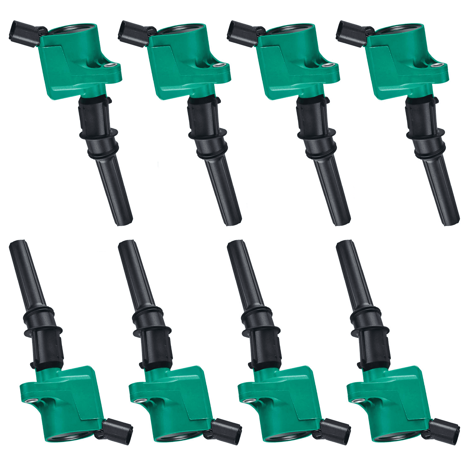 Set of 8 Heavy Duty Green Ignition Coil Compatible with 1998 1999 2000 ...