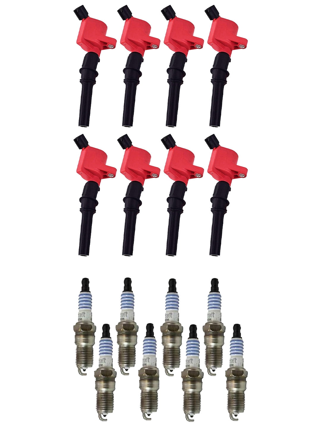 Set of 8 ISA Energy Ignition Coil and 8 Motorcraft Spark Plugs ...