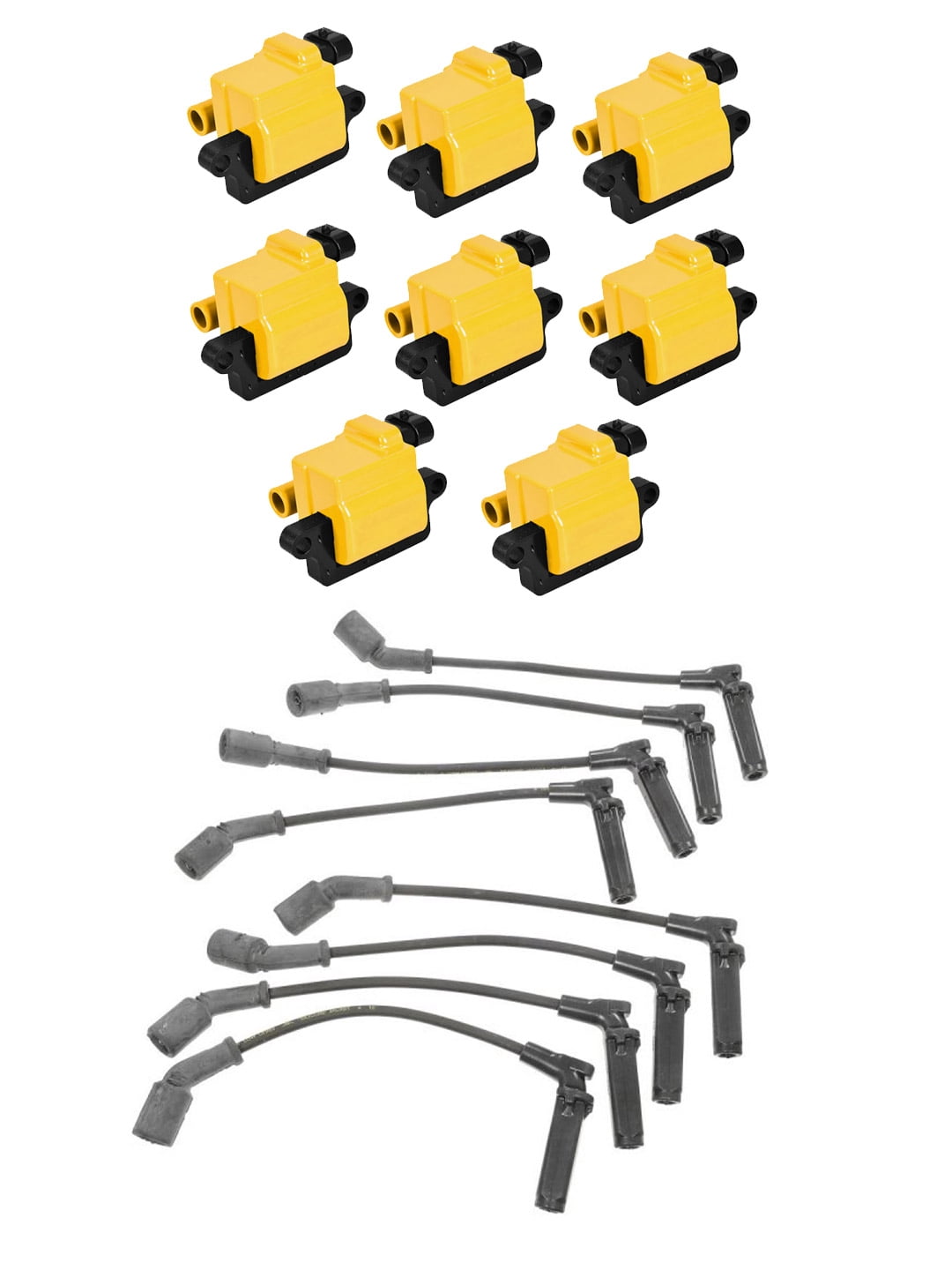 Set of 8 ISA Heavy Duty Ignition Coils and Wireset Compatible with 2000 ...