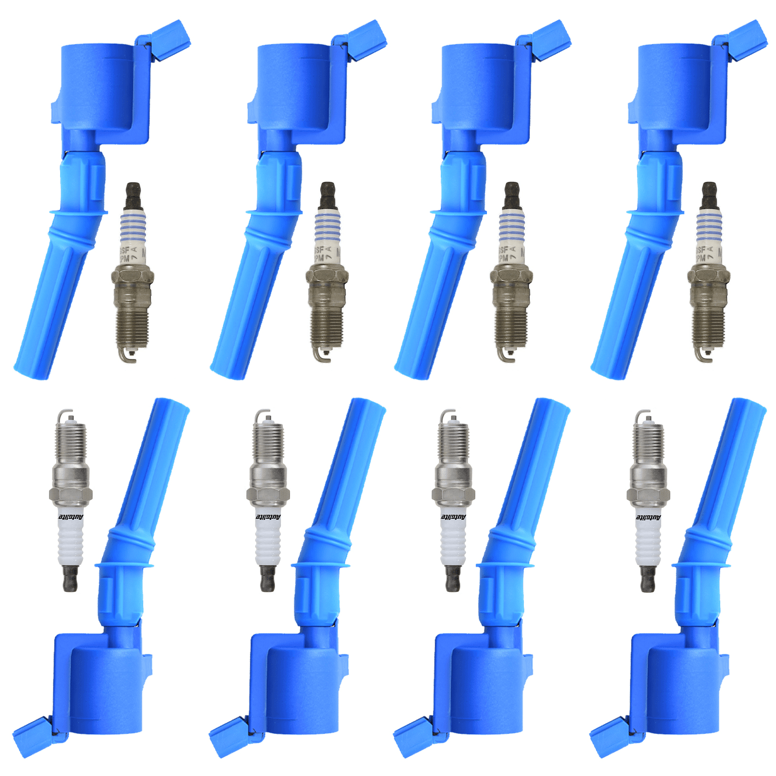 Set of 8 ISA High Performance Ignition Coil and 8 Motorcraft Spark ...