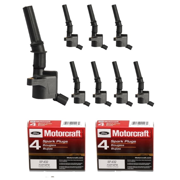 ISA Ignition Coil & Motorcraft Spark Plugs Kit for Ford Mustang ...