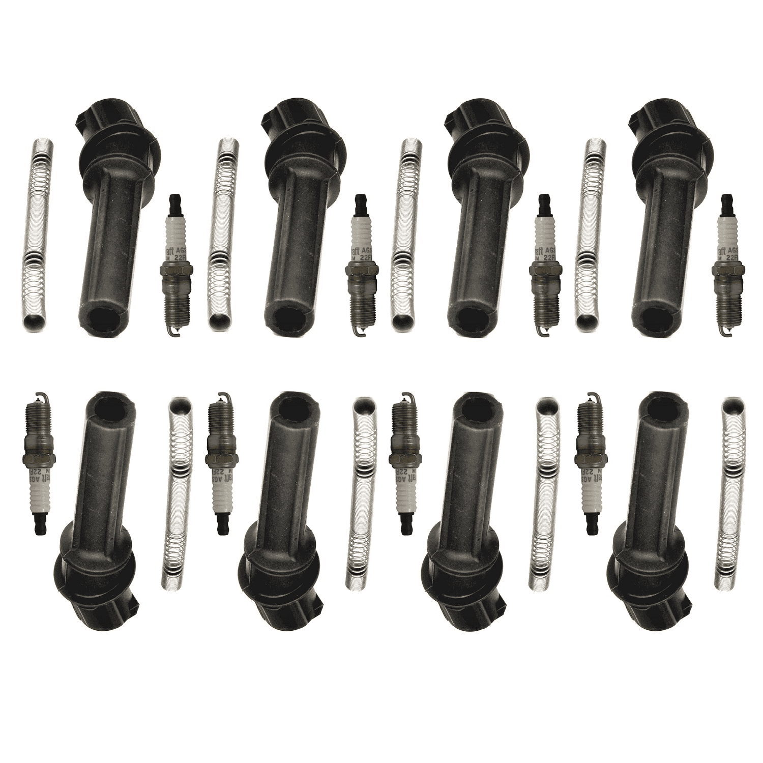 Set of 8 ISA Ignition Coil Boots and 8 Motorcraft Spark Plugs ...