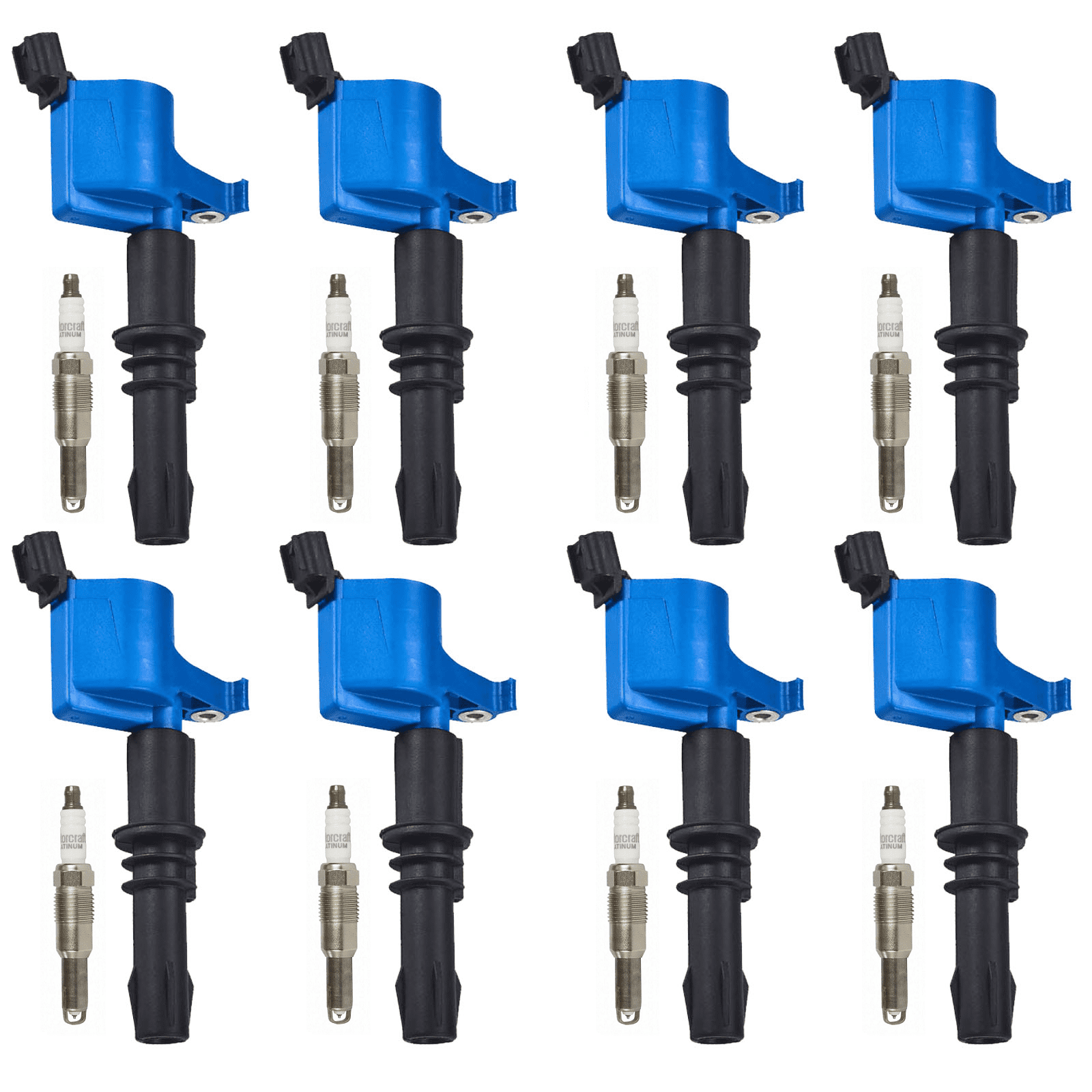 Set of 8 ISA Premium Ignition Coils and 8 Spark Plugs Compatible with ...