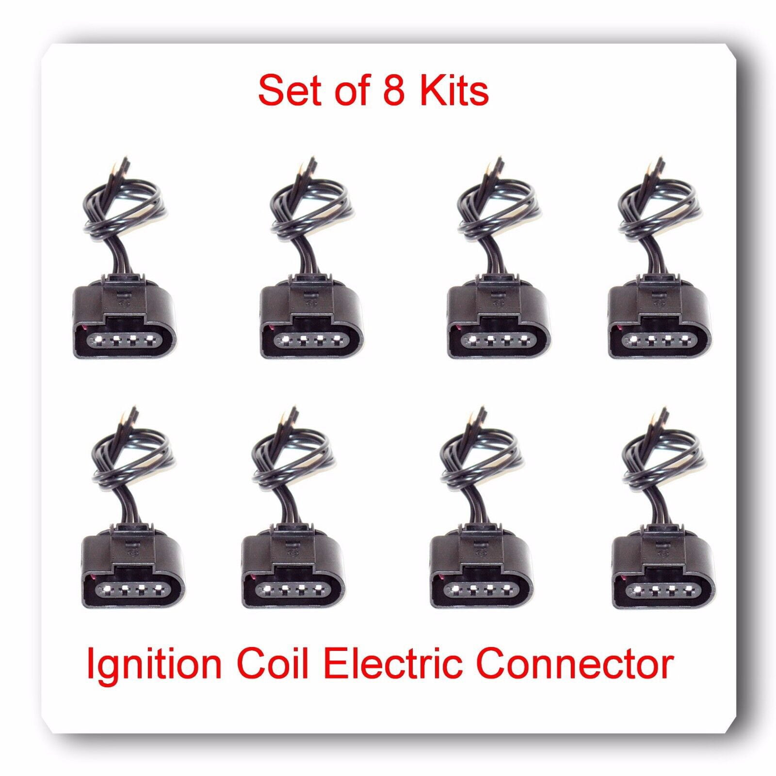 Set 8 Ignition Coil Electric Connector Repair Kit Harness Audi VW Jetta ...