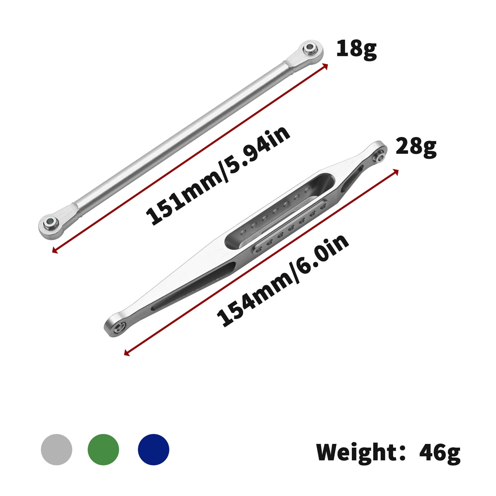 Set 8pcs Metal Upper And Lower Chassis Link Set Replacement For Losi ...