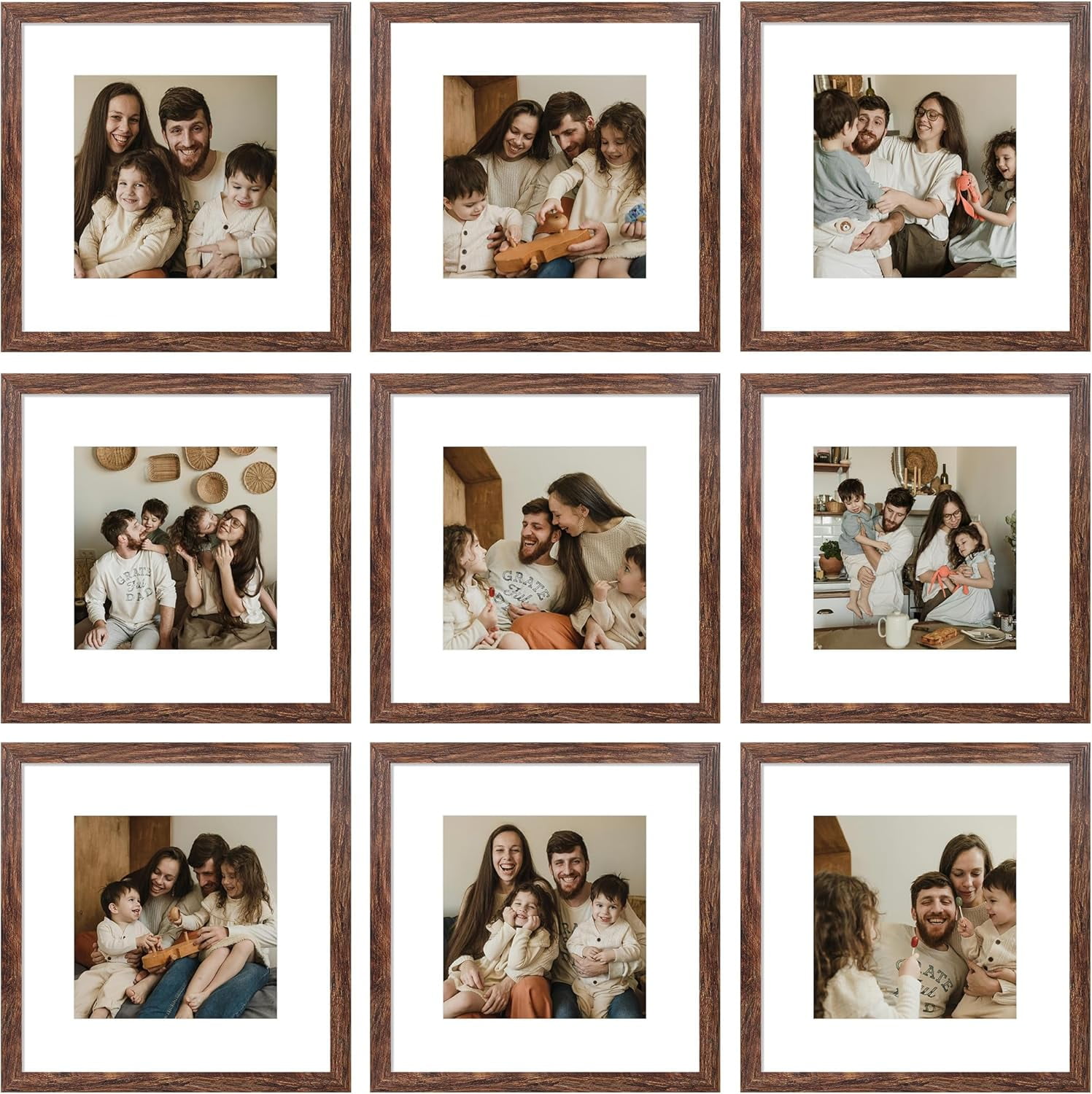 Set of 9 12x12 Picture Frames, Photo Gallery Wall Frame Set for ...