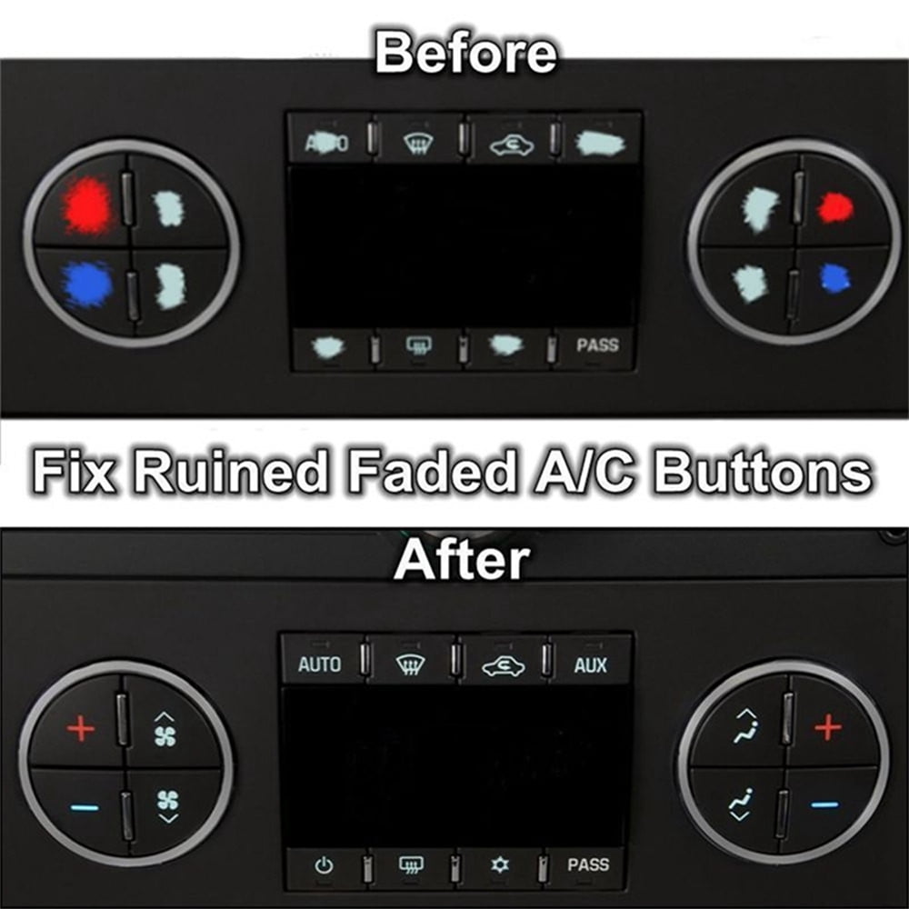 Set AC Dash Button Repair Kit Decal Stickers For Chevrolet GMC Tahoe ...