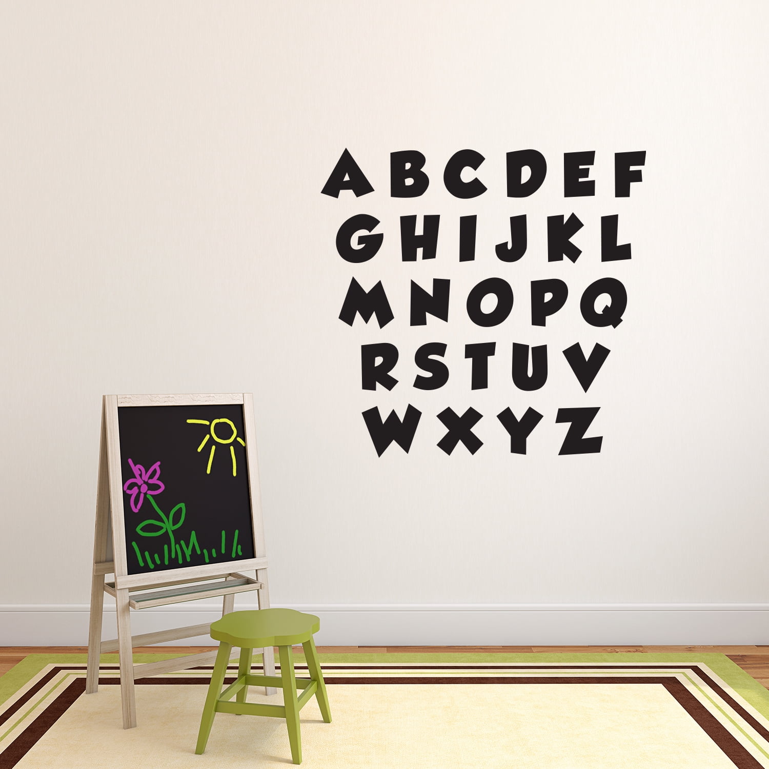 Set of Abc’s Alphabet Letters - Educational Vinyl Wall Art Stickers - 3 ...
