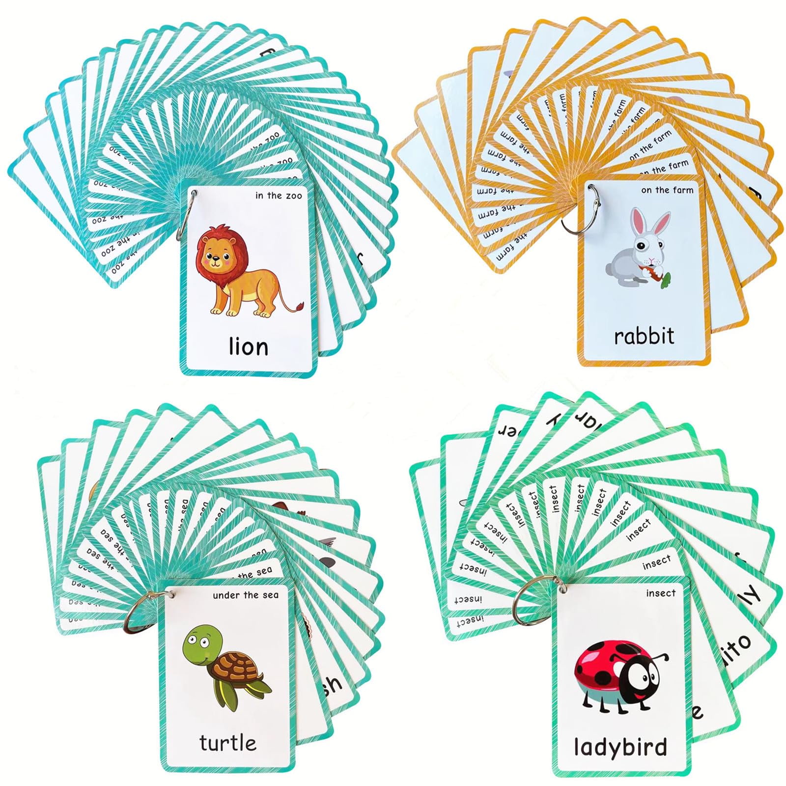 Set of Animals Flash YPF5 Cards for Toddlers|Kids Learning Montessori ...