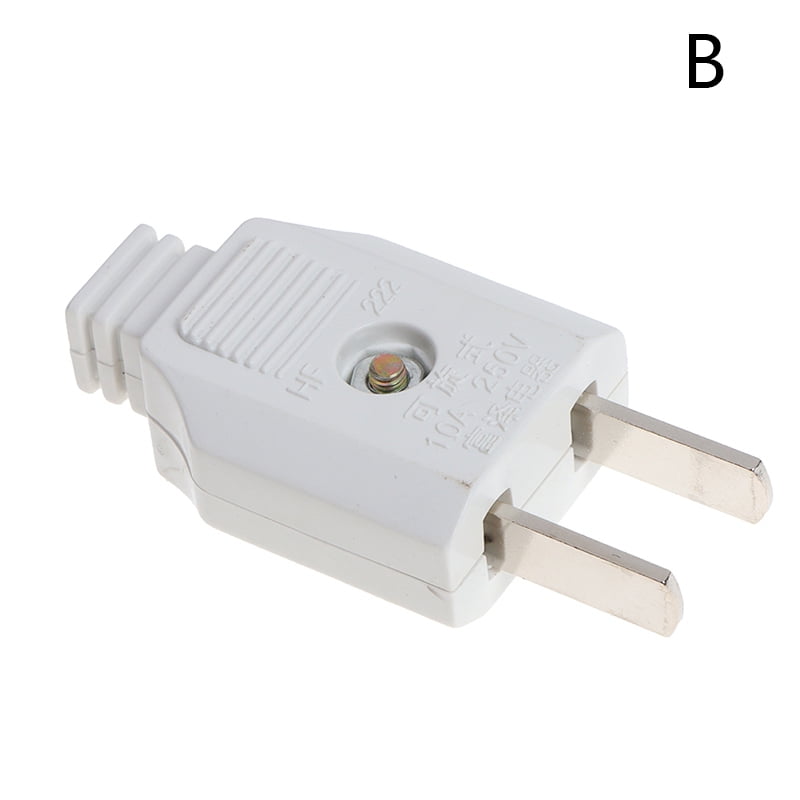(Set B) 1pc US 2 Flat Pin AC Electric Power Male Plug Female Socket ...