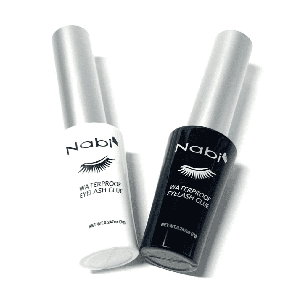 (Set of Black & Clear) Waterproof Eyelash Glue with Applicator, Extra ...