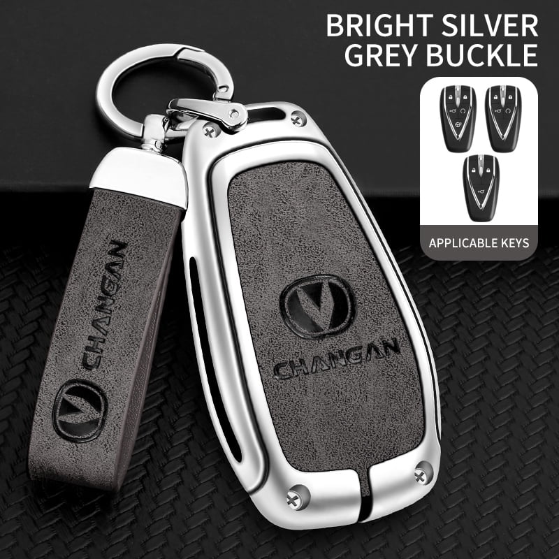 Set Bright Gray - Auto Emblem Keychain for Changan, Car Key Shell ...