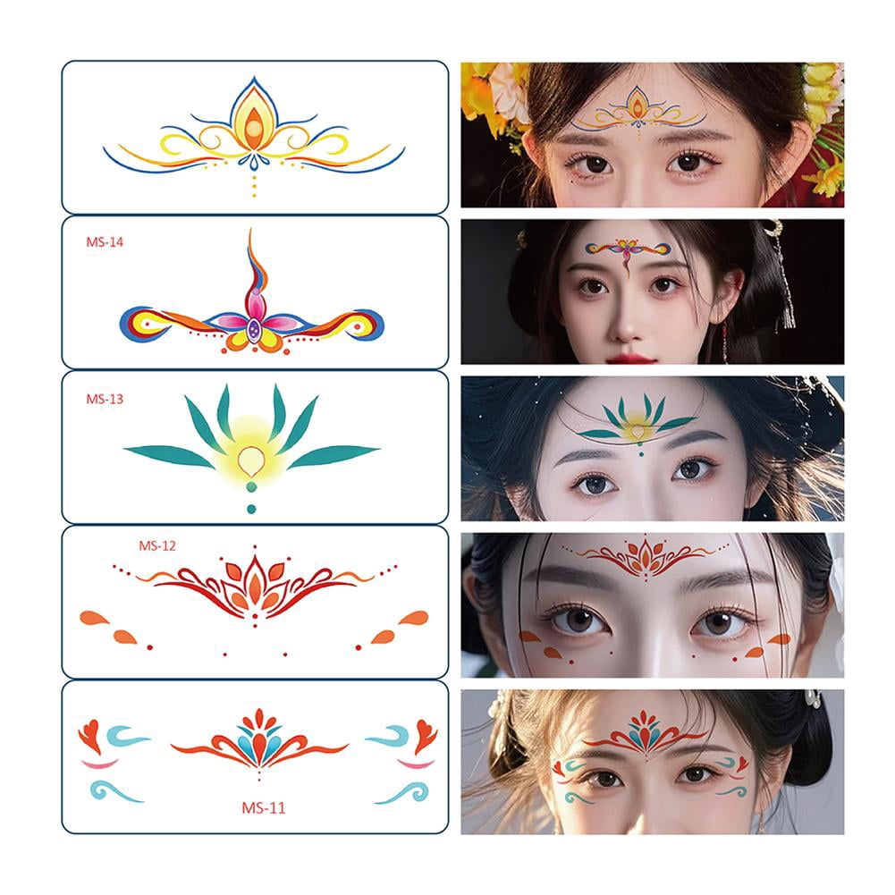 Set C Chinese Style Eyebrow Stickers For Girls Children'S Festival ...