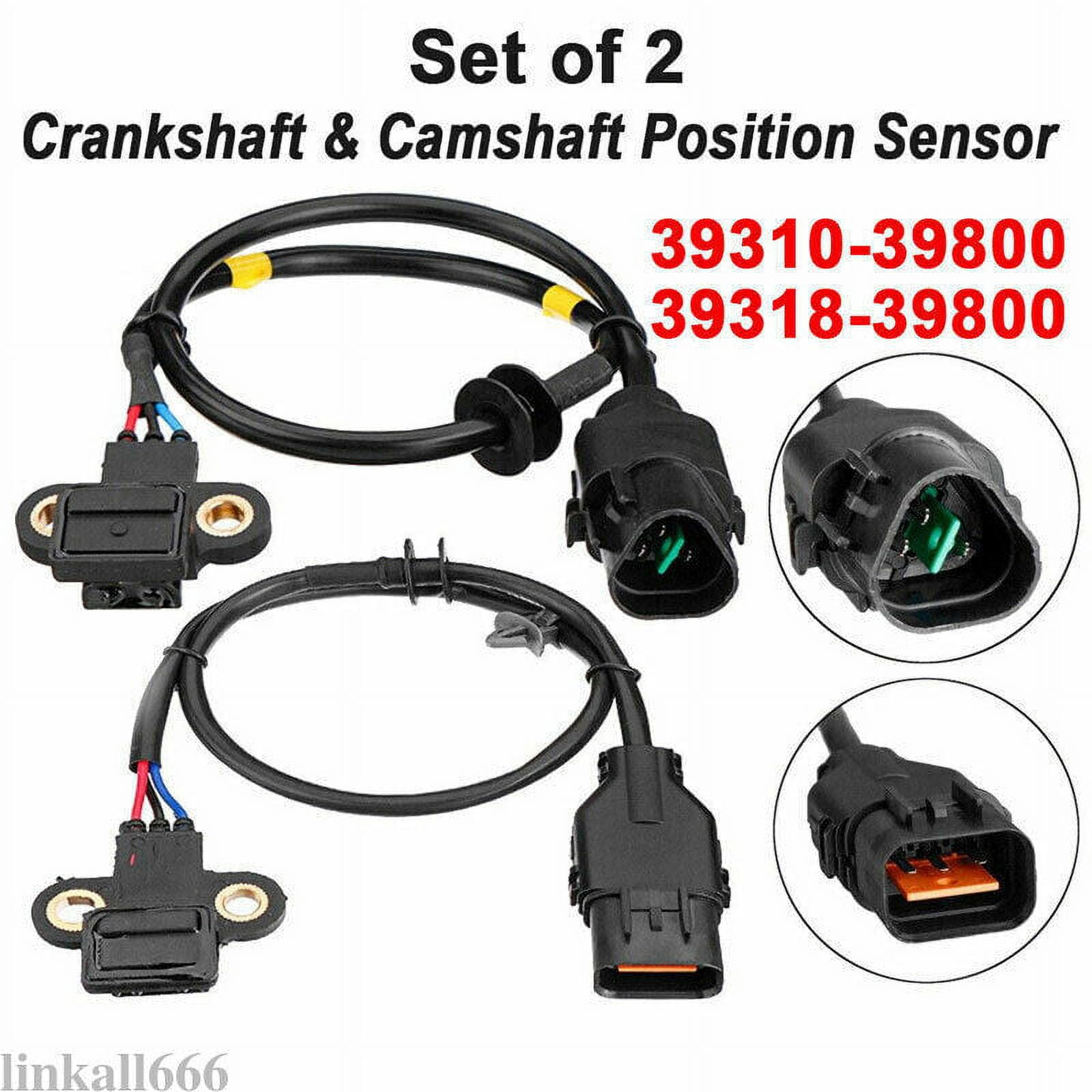 Set Camshaft & Crankshaft Position Sensor Fit For 2003-2006 Kia Sorento ...