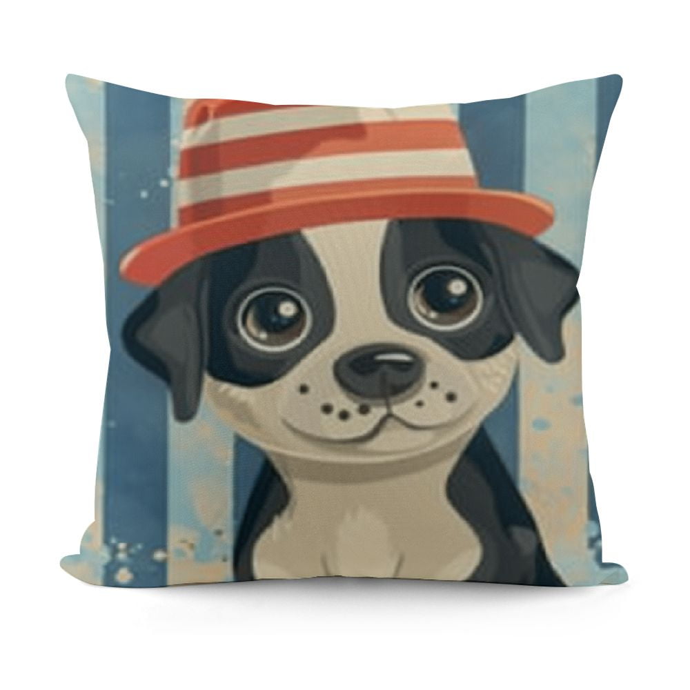 Set of Cartoon Dog Throw Pillow Covers,Cute Dog's Paw Pillow Covers For ...