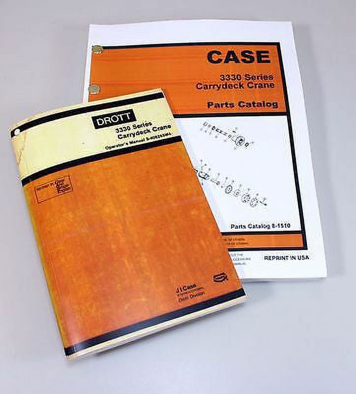 Set Case Drott 3330 Series Carrydeck Crane Parts Operators Manuals ...