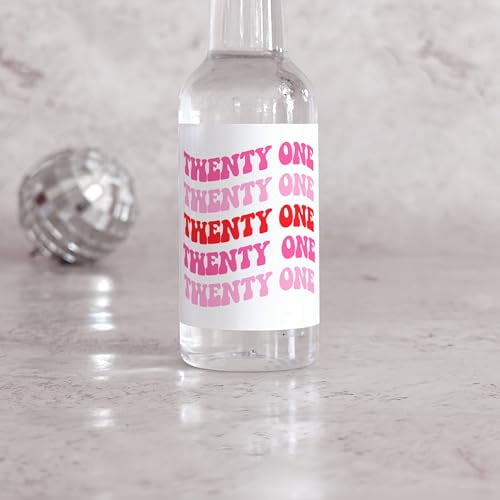 Set of Disco 21st Birthday Mini Liquor Labels - Set of 16 - LABELS ONLY ...