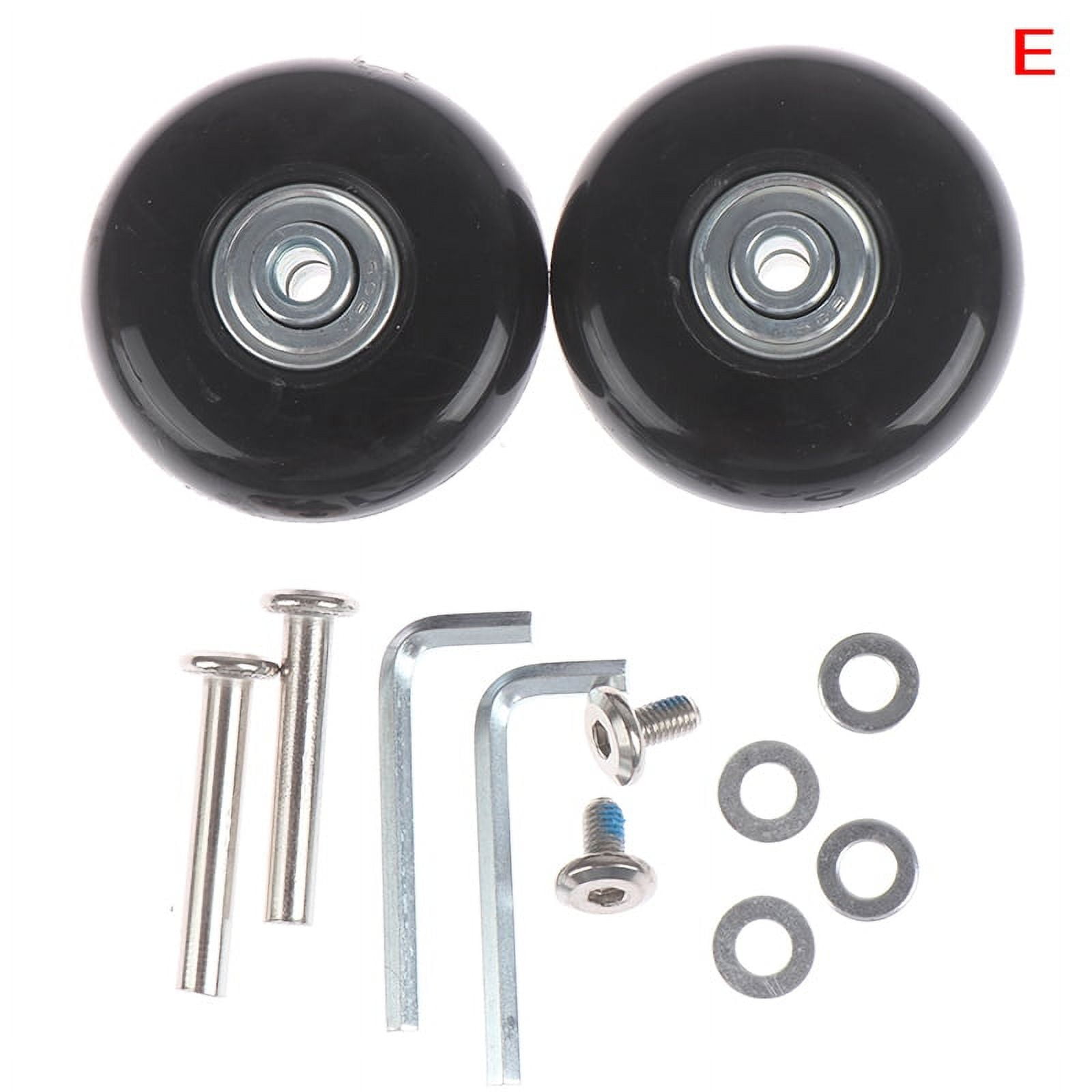 (Set E) 1 Pair OD 40-54mm Luggage Suitcase Replacement Wheels Repair ...