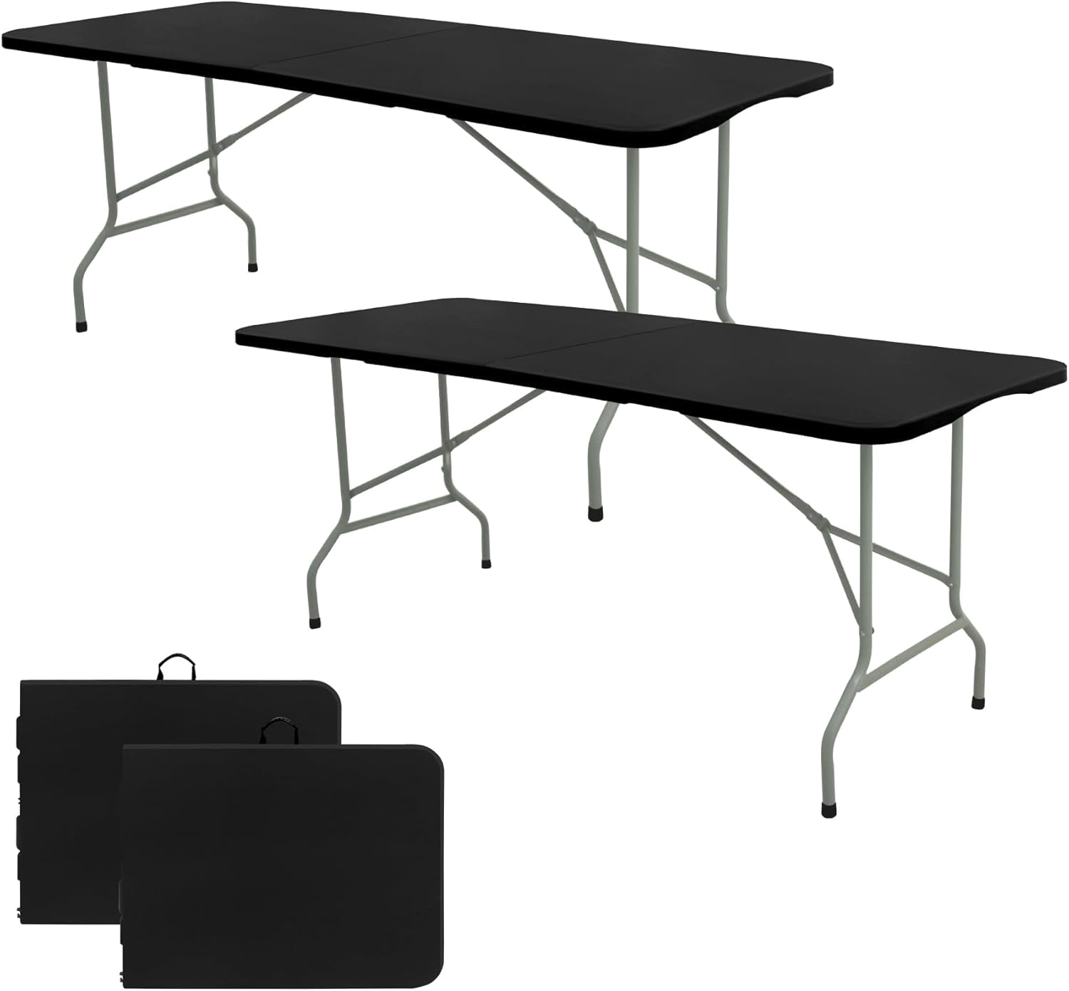 Set of Folding Table Lightweight Camping Table Portable Plastic ...