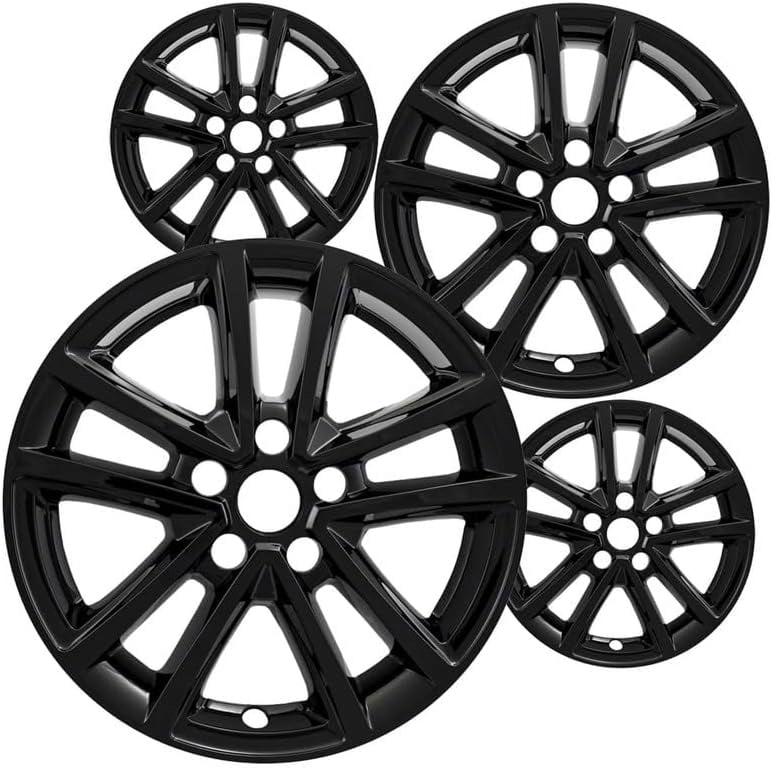Set of Four (4) 16 inches Gloss Black ABS Wheel Skins Impostors Wheel ...