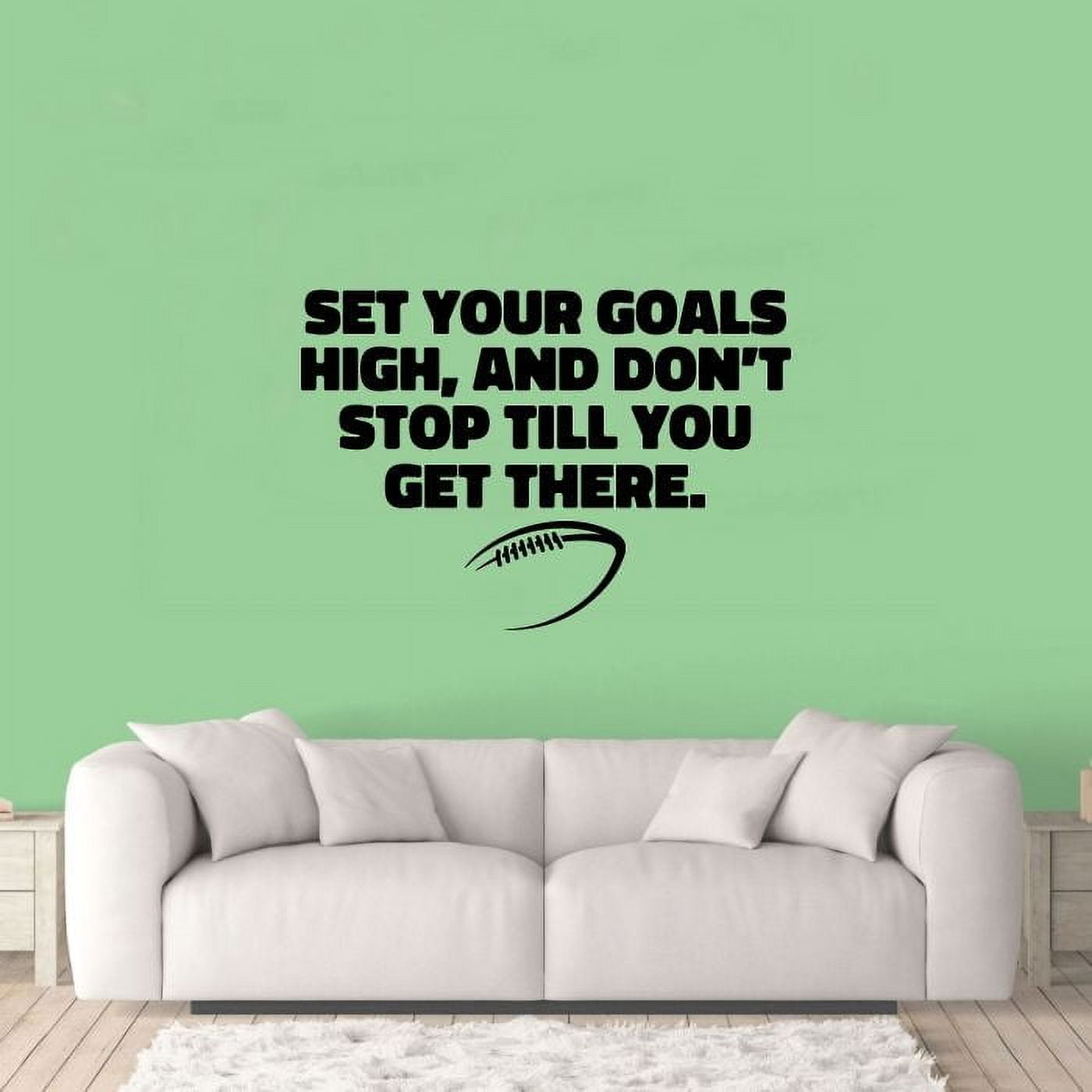 Set Your Goals High Rugby Quote Wall Sticker Room Vinyl Wall Art Decals ...