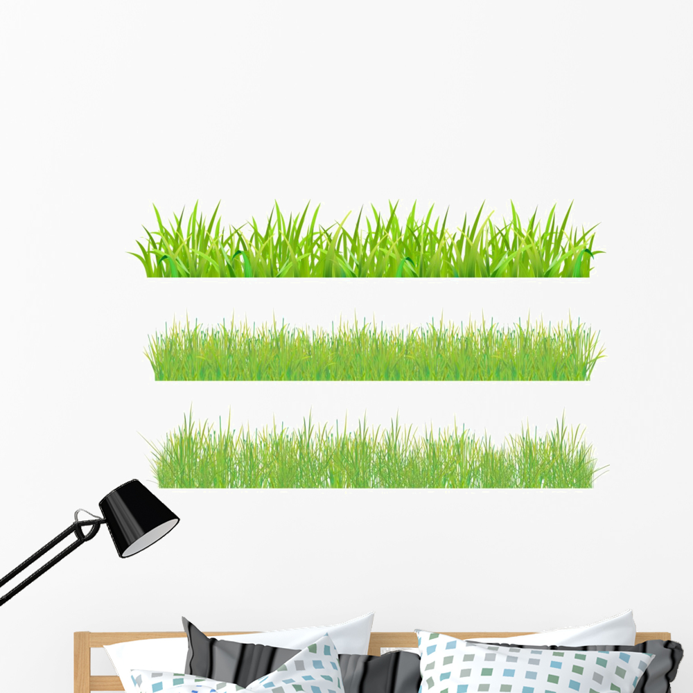 Set Grass Wall Decal by Wallmonkeys Peel and Stick Graphic (48 in W x ...