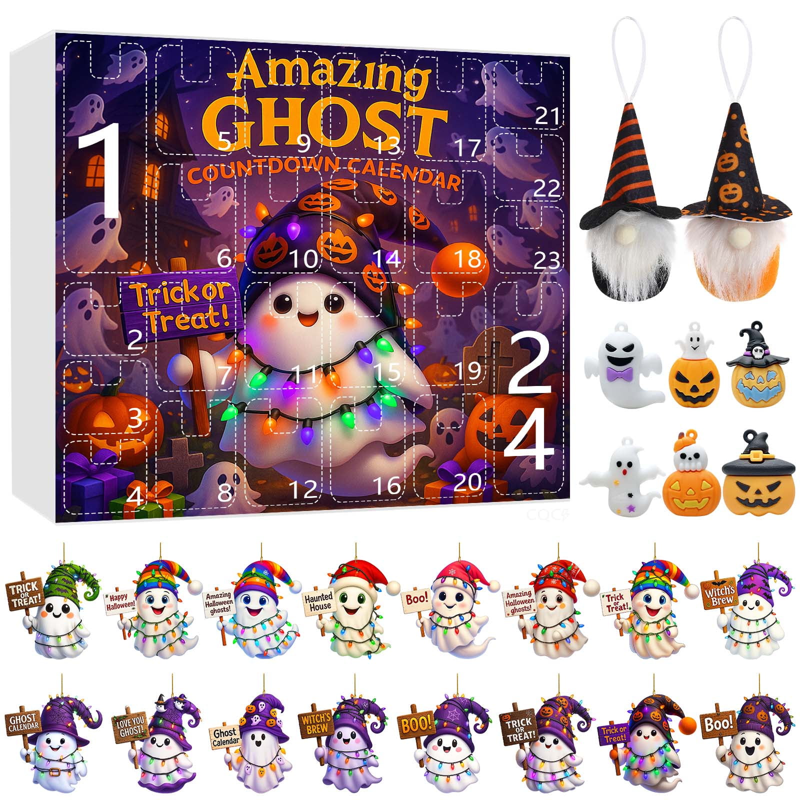 Set Of HAlloween Dwarf Arrival Calendar 24 Day Halloween Countdown A 2D ...
