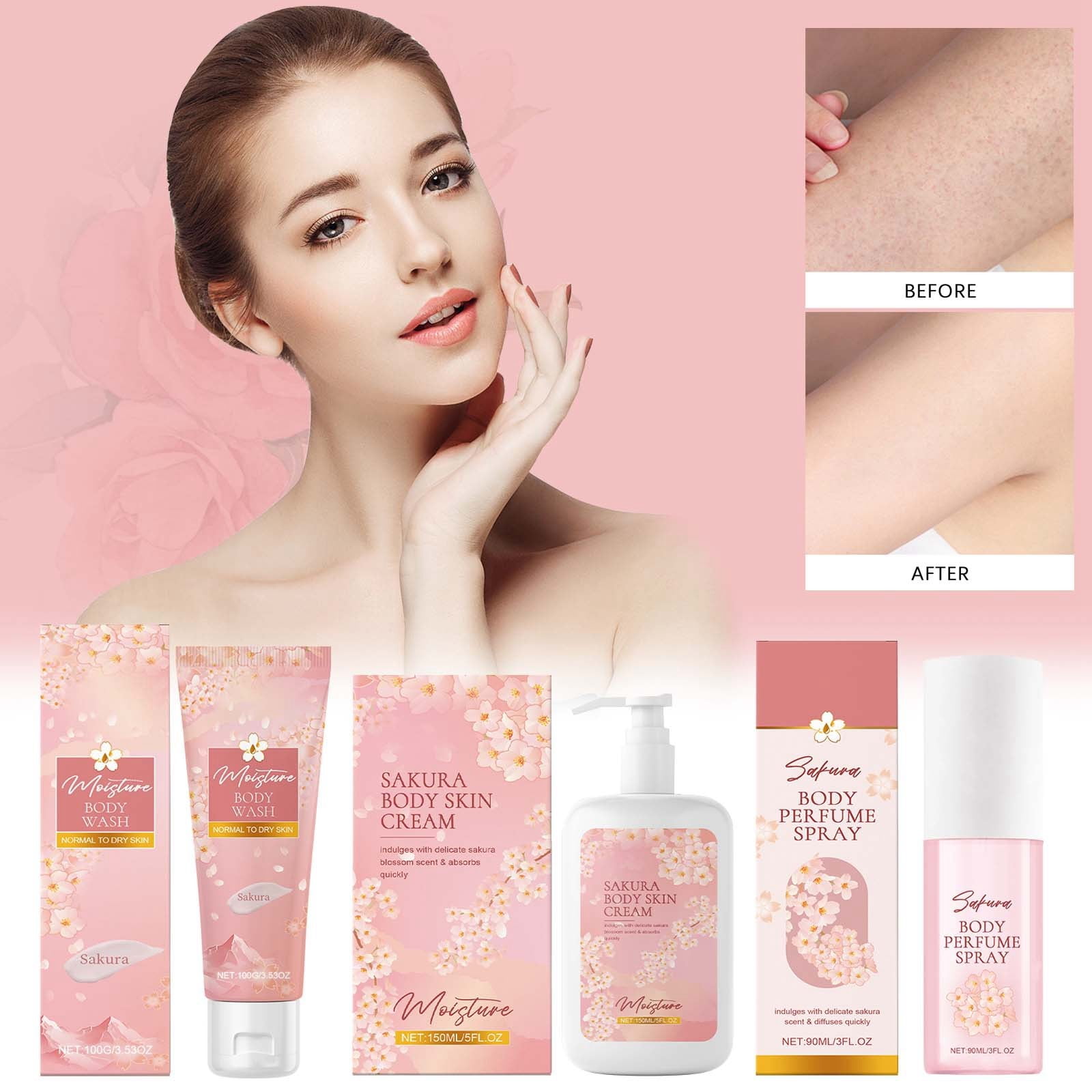 Set Includes Body Fragrance Spray (90ml) Moisturizing Body Lotion ...