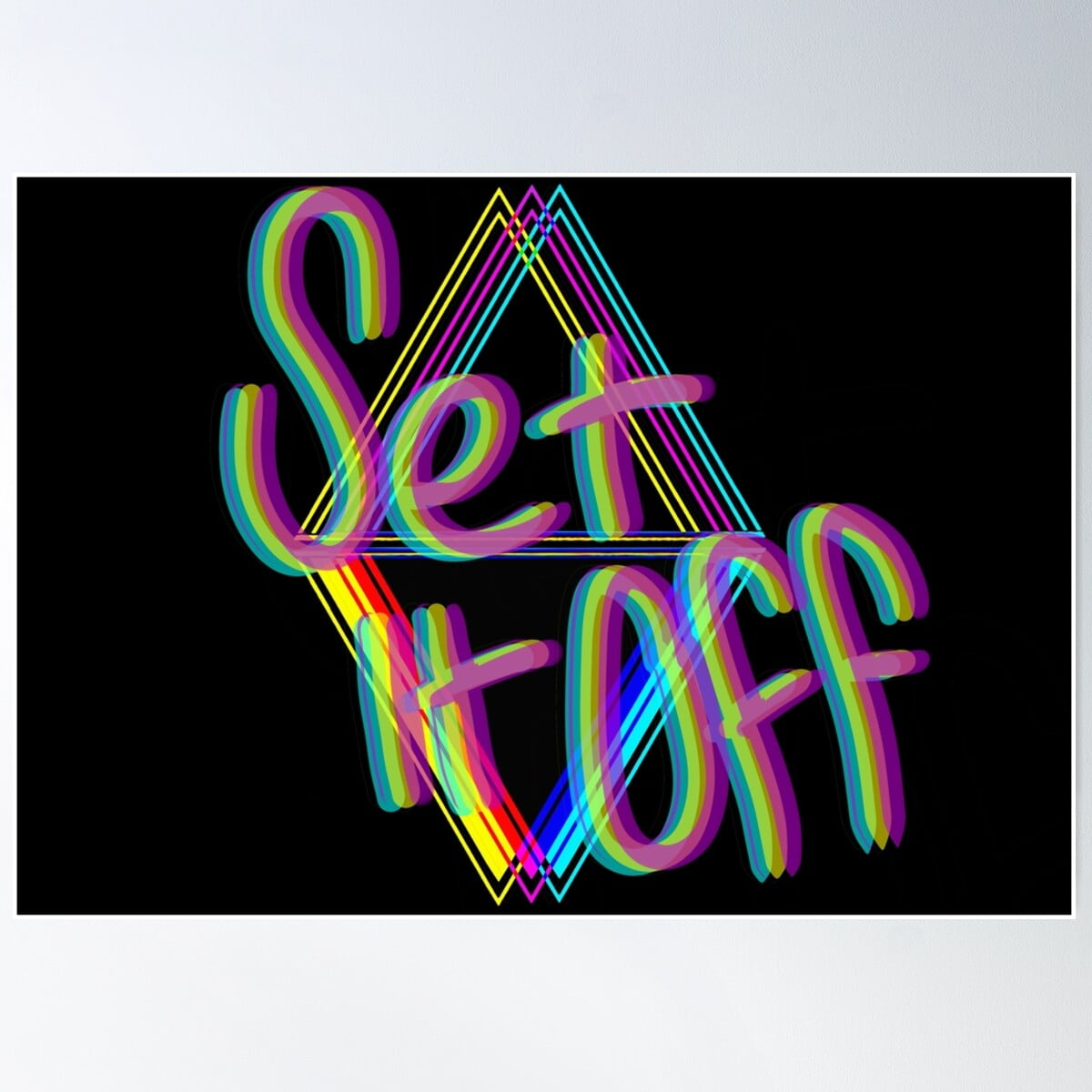 Set It Off Band Elsewhere Album Neon Poster Wall Art, Modern Wall Decor ...