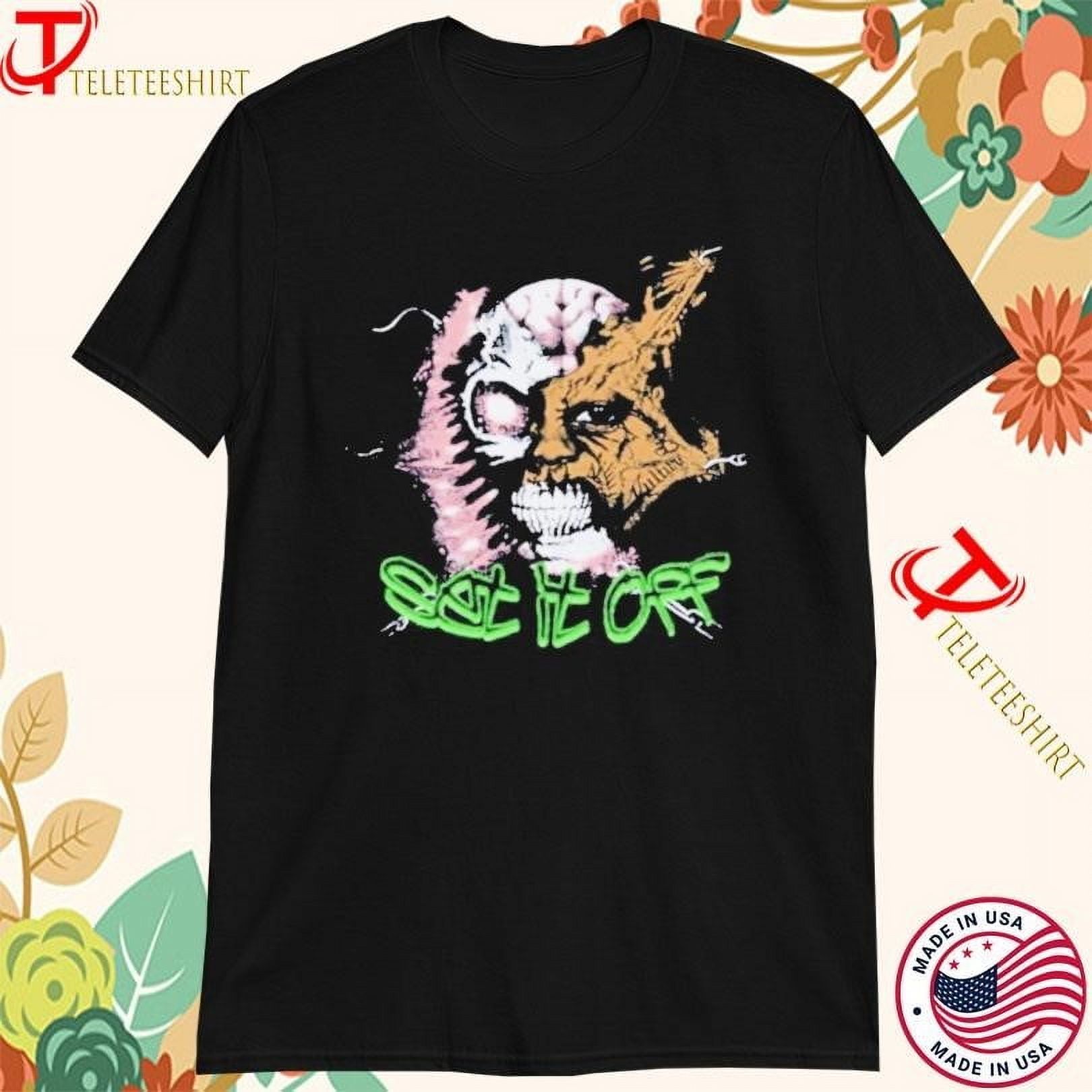 Set It Off Face Rip Skull T-shirts - Walmart.com